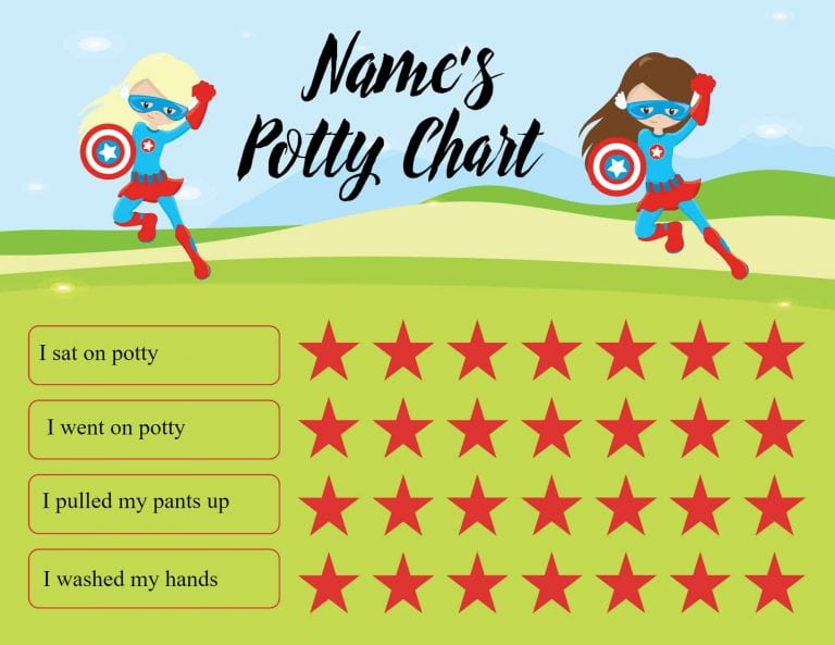 Free Potty Training Chart | Customize Online & Print at Home