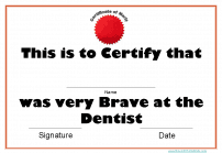 Printable Certificates for Dentists