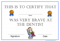 Printable Certificates for Dentists