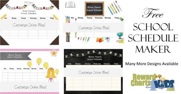 Free School Schedule Maker | Customize Online & Print at Home