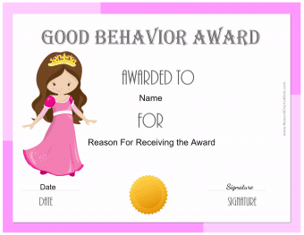 Free Certificate of Good Behavior | Customize & Print
