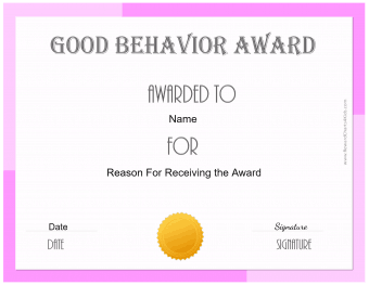 Free Certificate of Good Behavior | Customize & Print