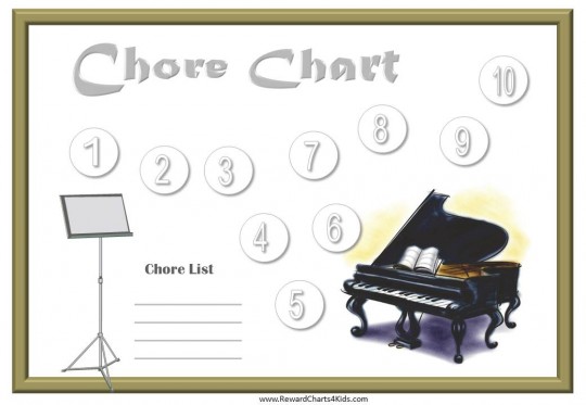 Music Chore Charts