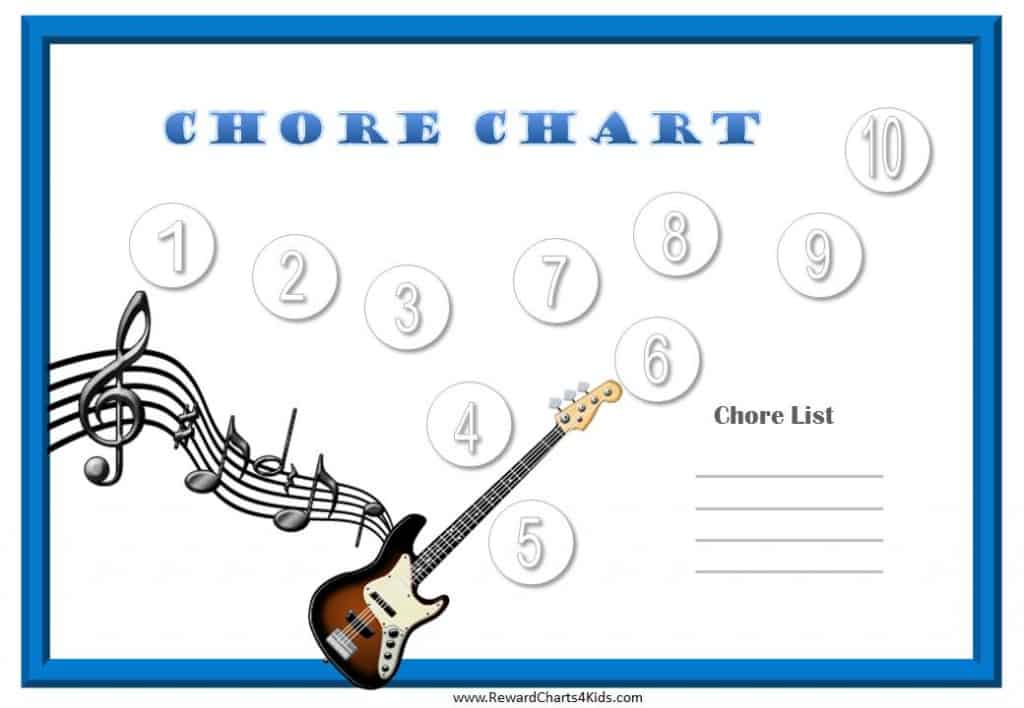 Music Chore Charts