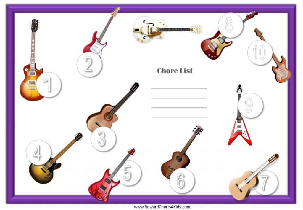 Music Chore Charts