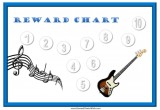 Sticker Charts with a Music Theme