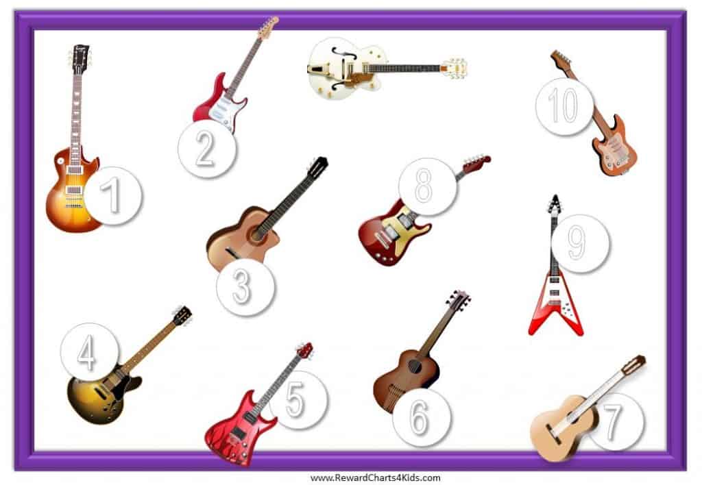 Sticker Charts with a Music Theme