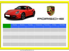 Racing Car Sticker Charts