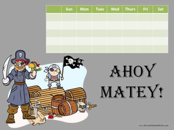 Pirate Behavior Charts