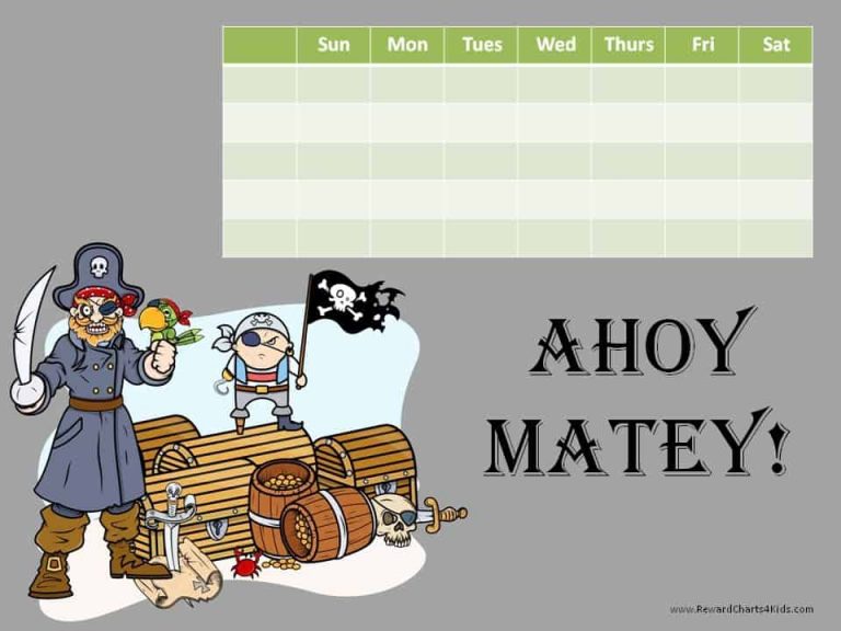 Pirate Behavior Charts