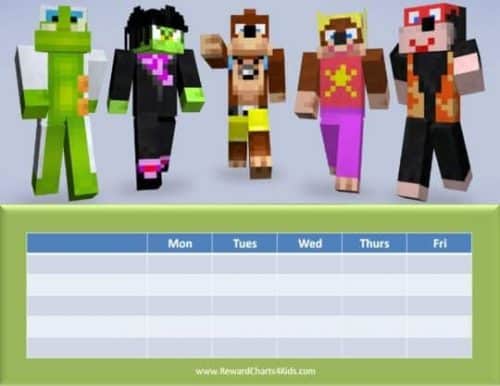 Free Printable & Customizable Minecraft Behavior Charts