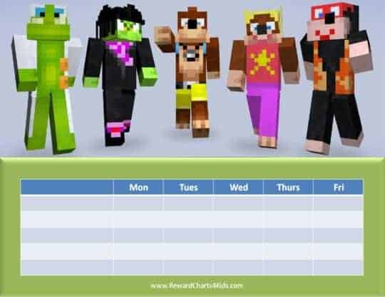 Free Printable & Customizable Minecraft Behavior Charts