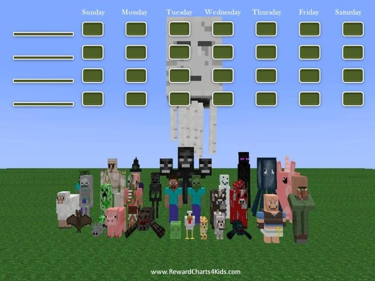 Free Printable & Customizable Minecraft Behavior Charts