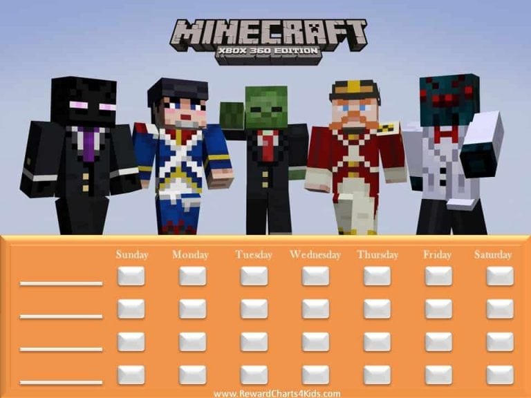 Free Printable & Customizable Minecraft Behavior Charts