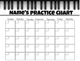 Free Piano Practice Chart | Customize Online then Print at Home