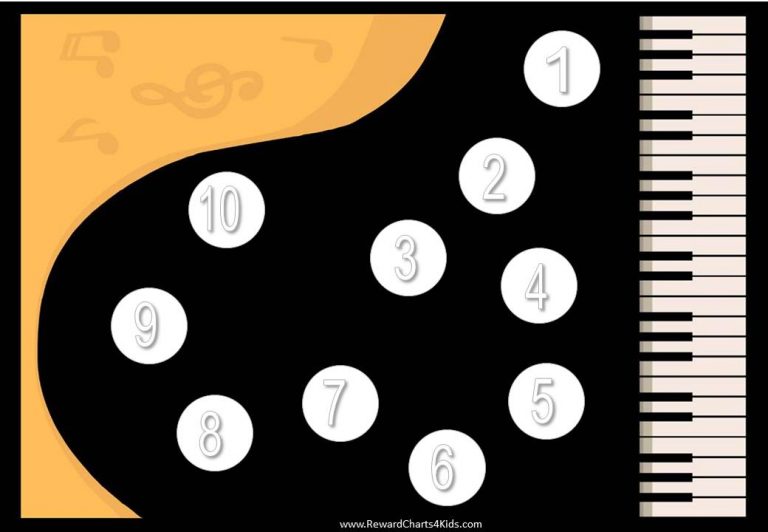 Free Piano Practice Chart | Customize Online then Print at Home