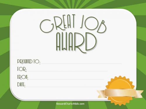 "Great Job" Printables | Customize Online & Print at Home