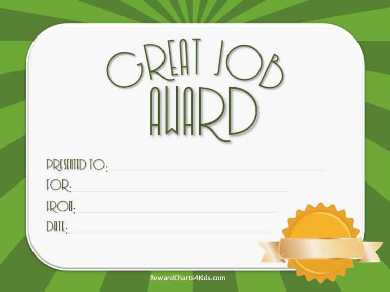 "Great Job" Printables | Customize Online & Print at Home