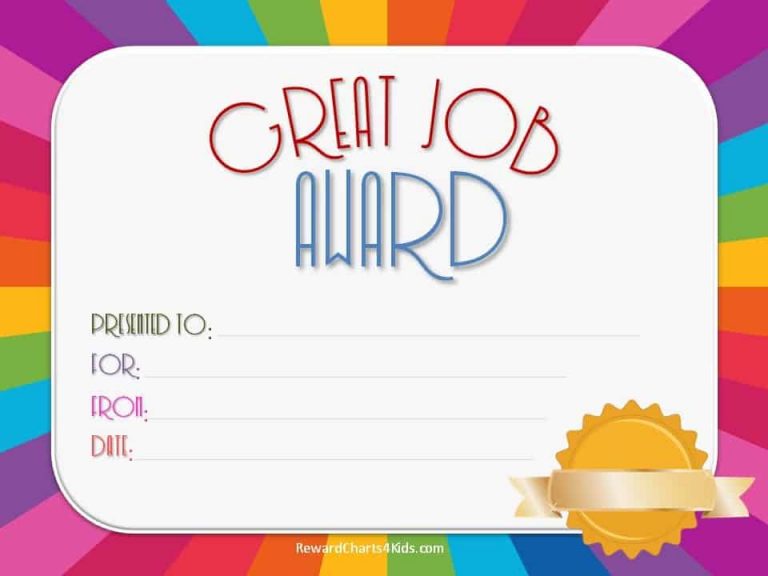 "Great Job" Printables | Customize Online & Print at Home