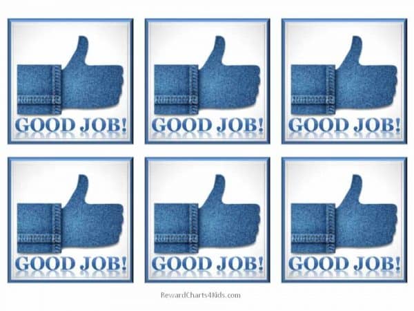 Free Good Job sticker printables | Print on paper and adhere with glue