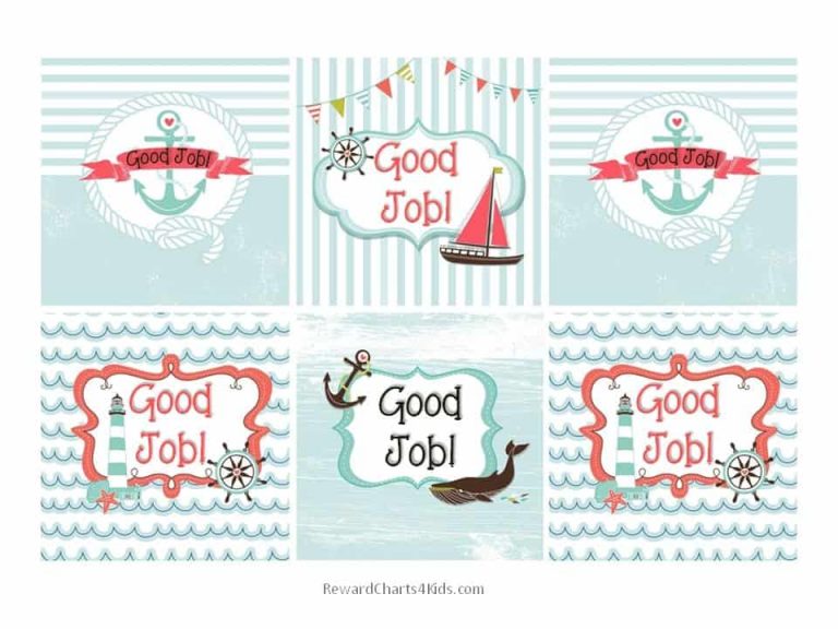 Free Good Job sticker printables | Print on paper and adhere with glue