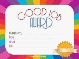 Free Good Job sticker printables | Print on paper and adhere with glue