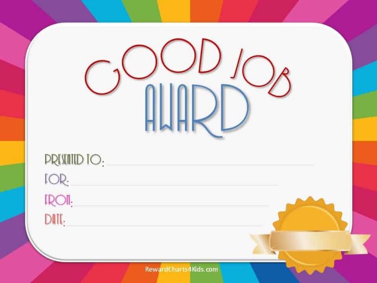 Free Good Job sticker printables | Print on paper and adhere with glue