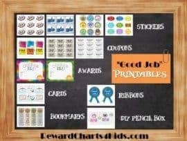 Free Good Job sticker printables | Print on paper and adhere with glue