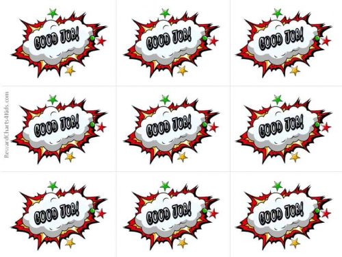 Free Good Job sticker printables | Print on paper and adhere with glue