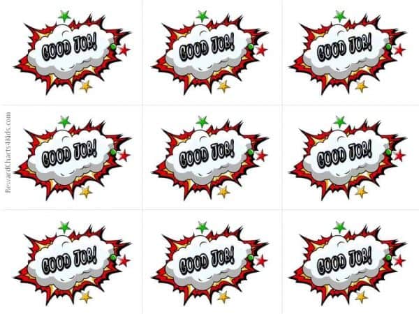 Free Good Job sticker printables | Print on paper and adhere with glue
