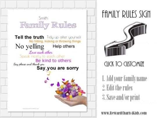 Free Family Rules Sign | Customize Online and Print at Home