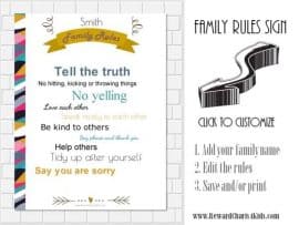 Free Family Rules Sign | Customize Online and Print at Home