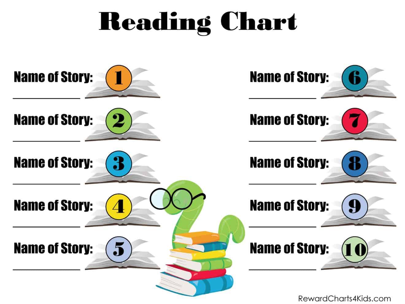 Free Printable Reading Chart Templates | Many Designs Available