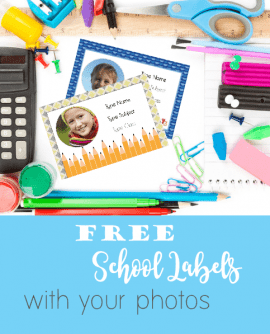 FREE personalized name labels for school | Print at home