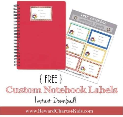 FREE personalized name labels for school | Print at home