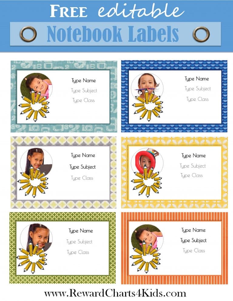FREE personalized name labels for school | Print at home