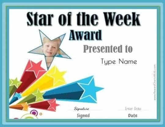 Star of the Week Printables | Customize with your Photo and/or Text