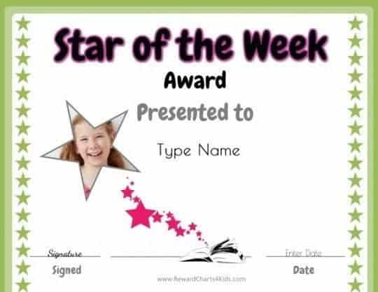 Star of the Week Printables | Customize with your Photo and/or Text