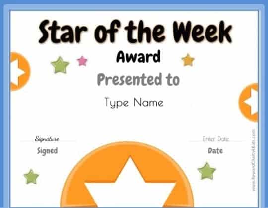 Star of the Week Printables | Customize with your Photo and/or Text