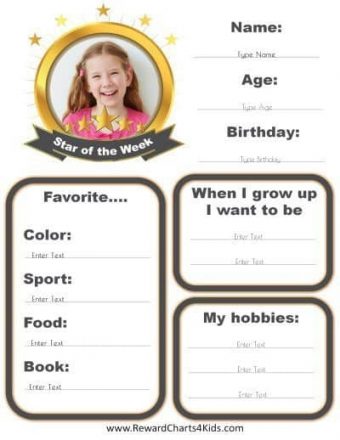Free Custom Star of the Week Poster - Customize Online