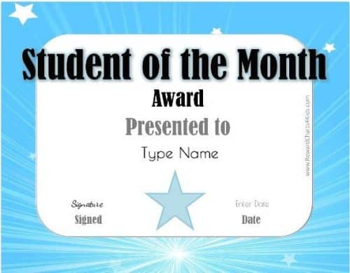 Free Student of the Month Certificate | Customize Online