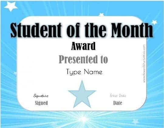 Free Student of the Month Certificate | Customize Online