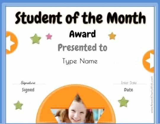 Free Student of the Month Certificate | Customize Online