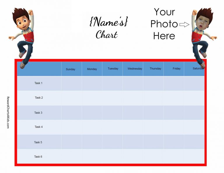 Free Customizable Paw Patrol Charts | Instant Download