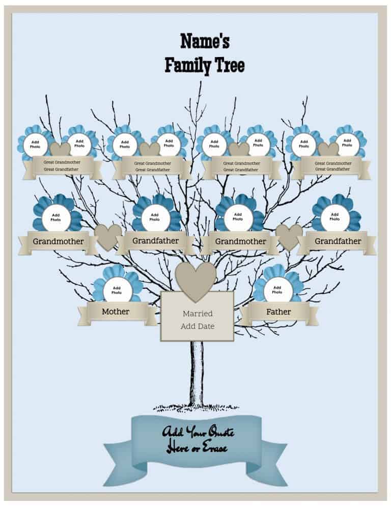 Free Family Tree Template Customize Online Then Print