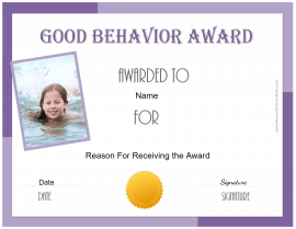 Free Certificate of Good Behavior | Customize & Print