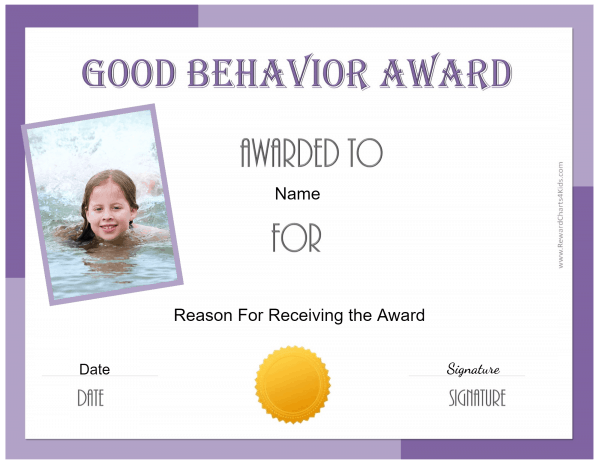 Free Certificate of Good Behavior | Customize & Print