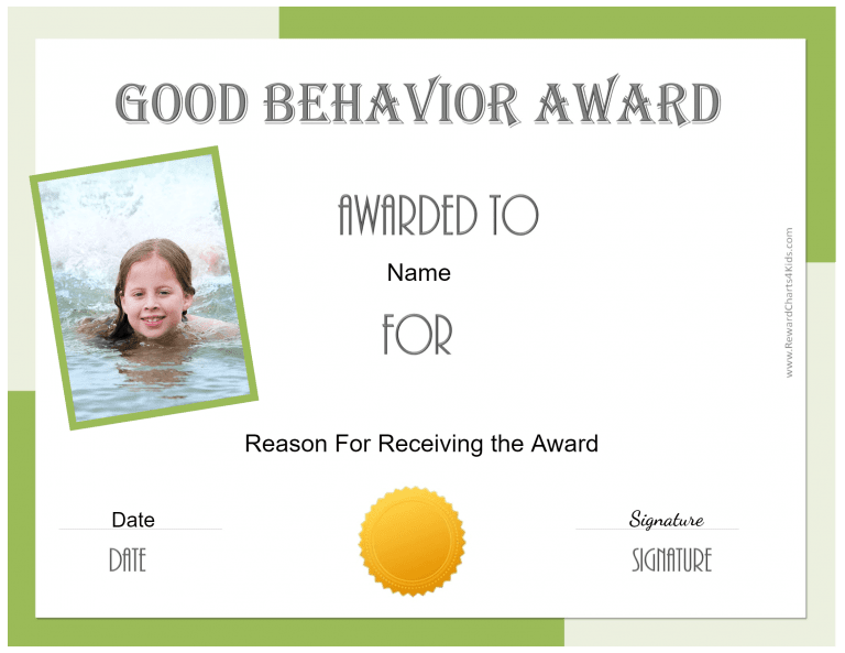 Free Certificate of Good Behavior | Customize & Print