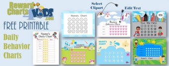 FREE Editable Daily Behavior Chart | Many Designs are Available