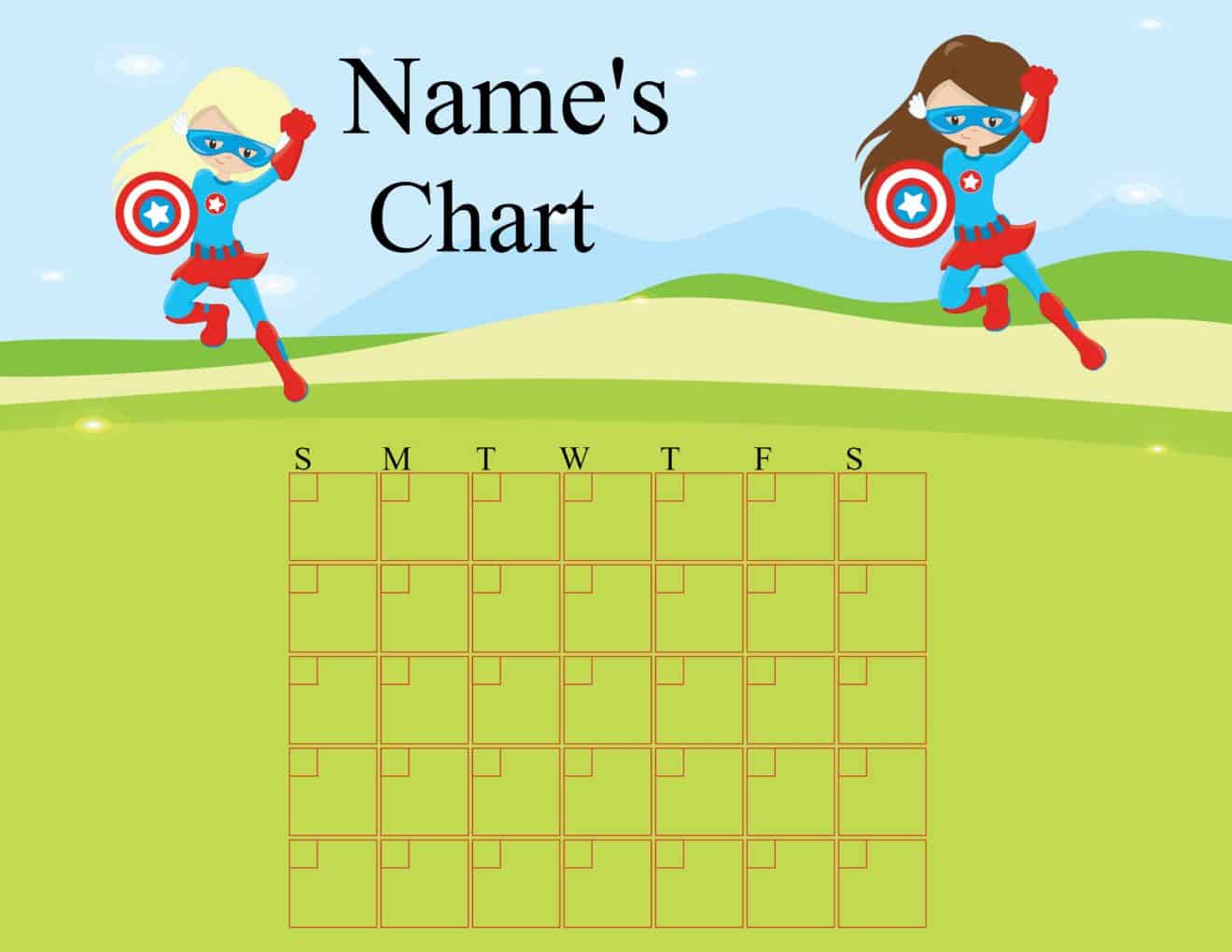 FREE Editable Monthly Behavior Chart | Many Designs are Available
